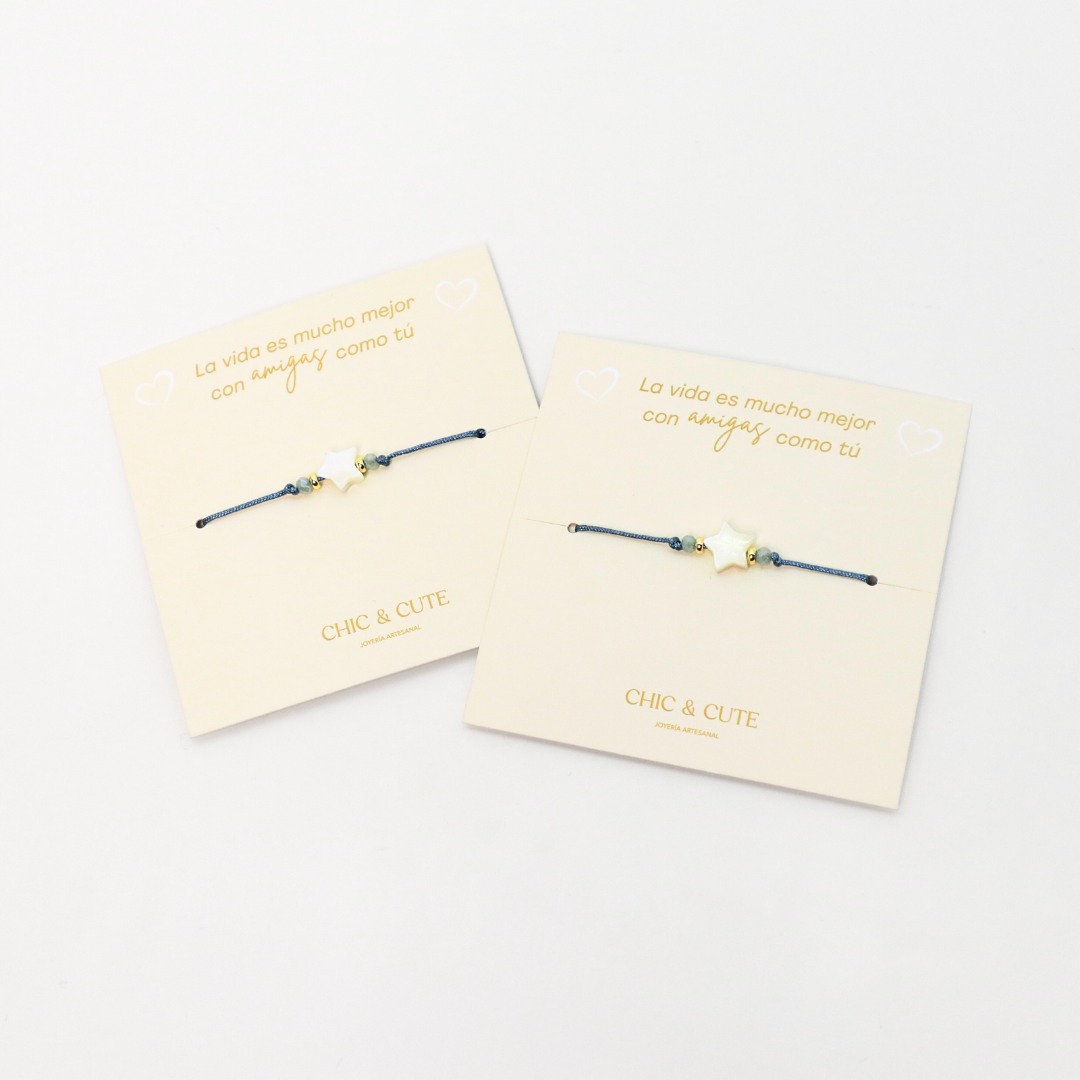 Pulsera Soul Estrella Azul Acero – Chic & Cute Joyas